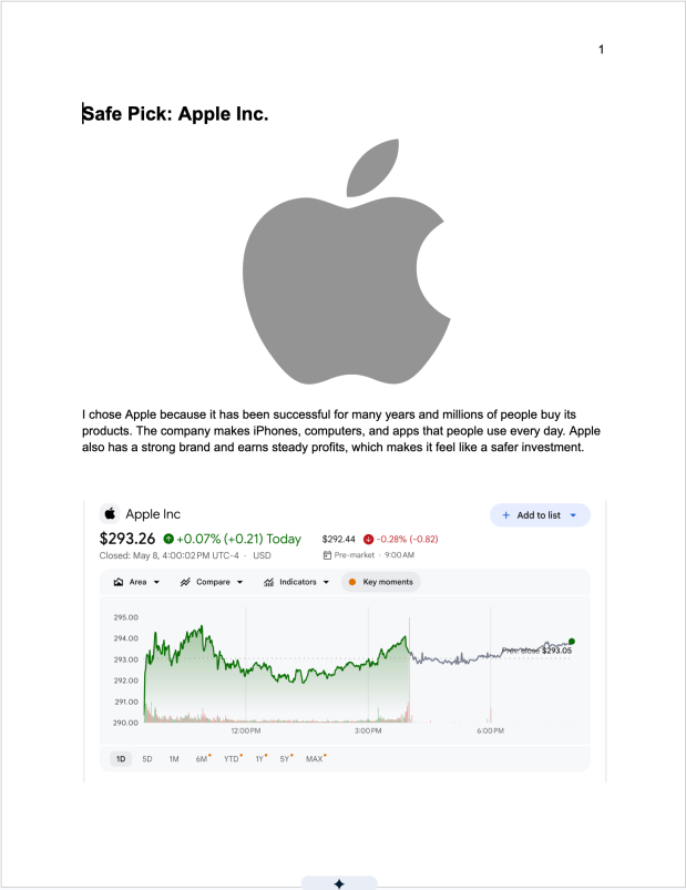 Performance Task: Stock Market Investment Portfolio – Creative Designs ...